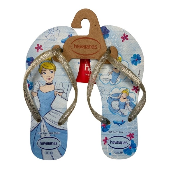 Havaianas | Shoes | Havaianas Disney Princess Cinderella Girls Flip ...